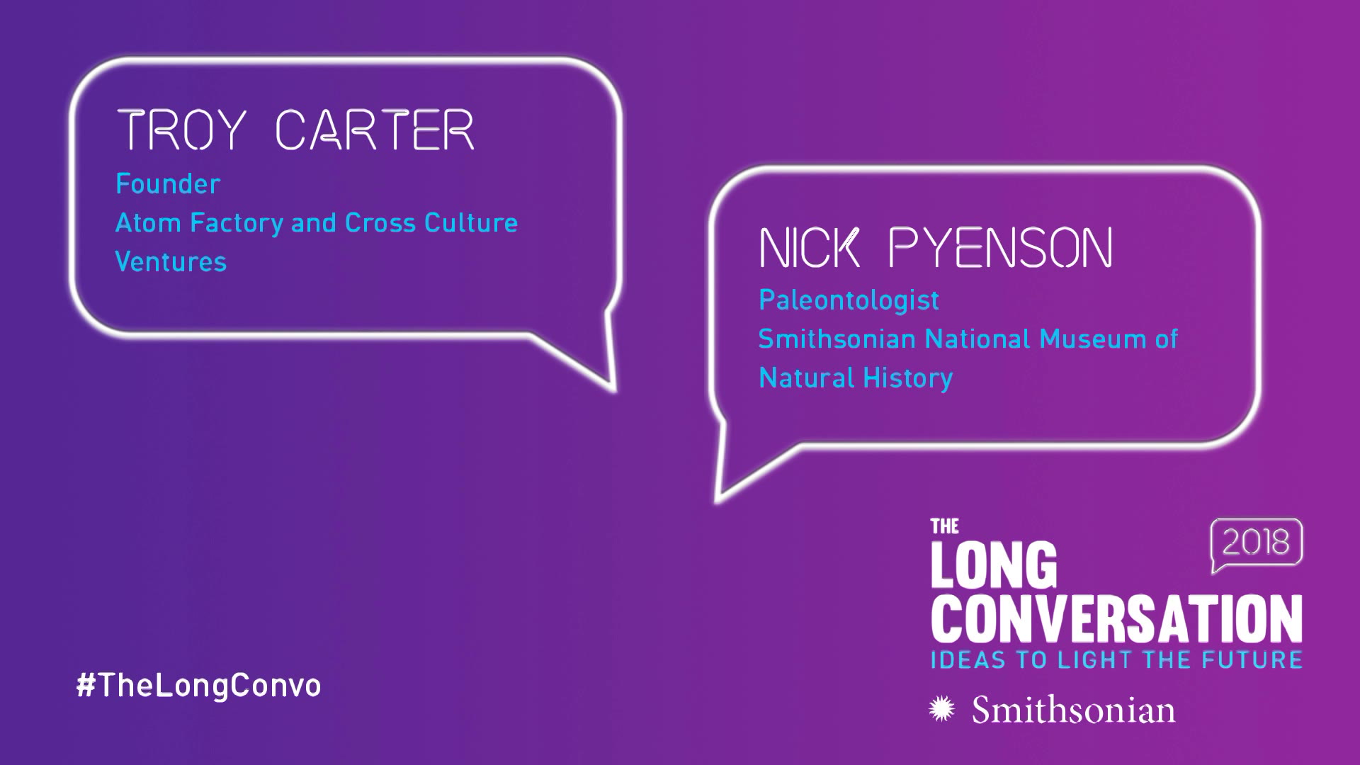 The Long Conversation 2018: Troy Carter Interviews Nick Pyenson ...
